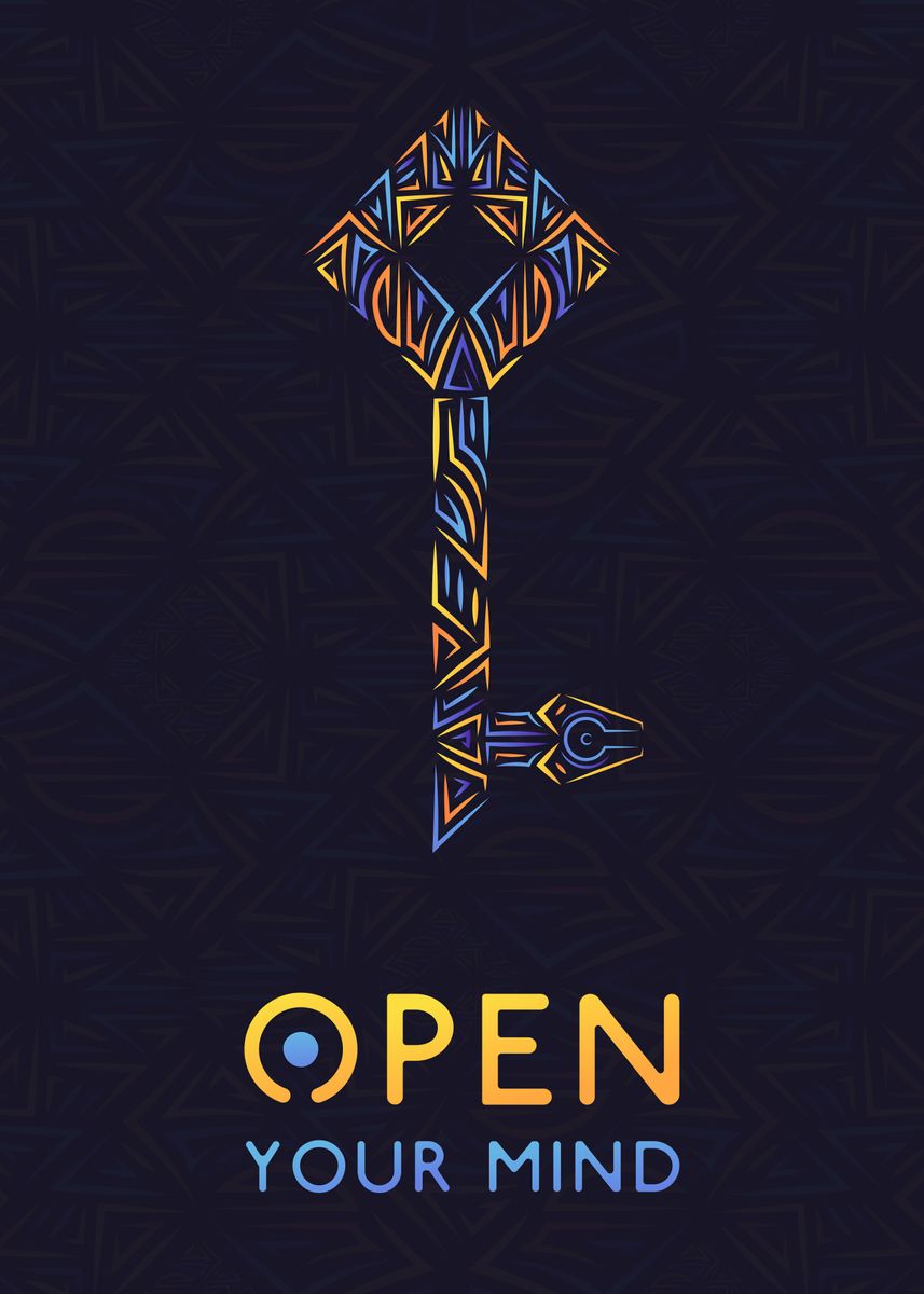 'OPEN YOUR MIND' Poster, picture, metal print, paint by Thjothvald ...