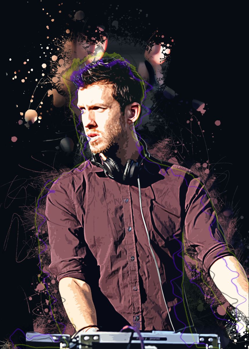 'Calvin Harris' Poster, picture, metal print, paint by MDA STUDIO ...