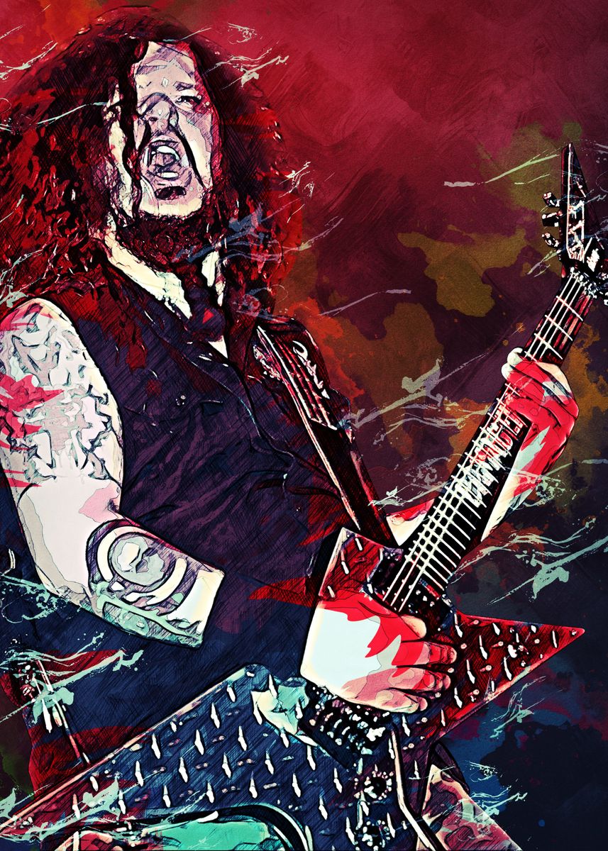 'DIMEBAG DARRELL' Poster, picture, metal print, paint by MoveUp | Displate