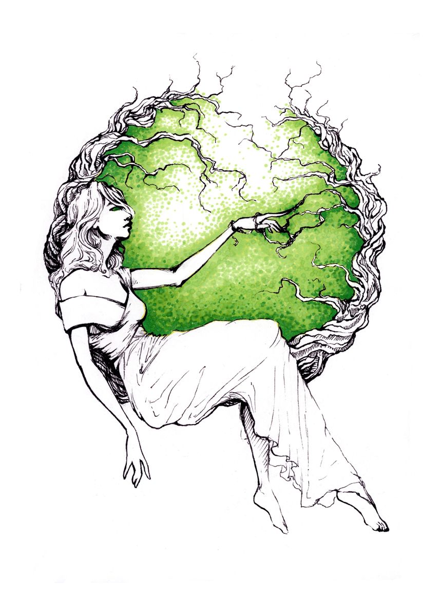 'Daphne' Poster, picture, metal print, paint by Karolina Saletnik ...