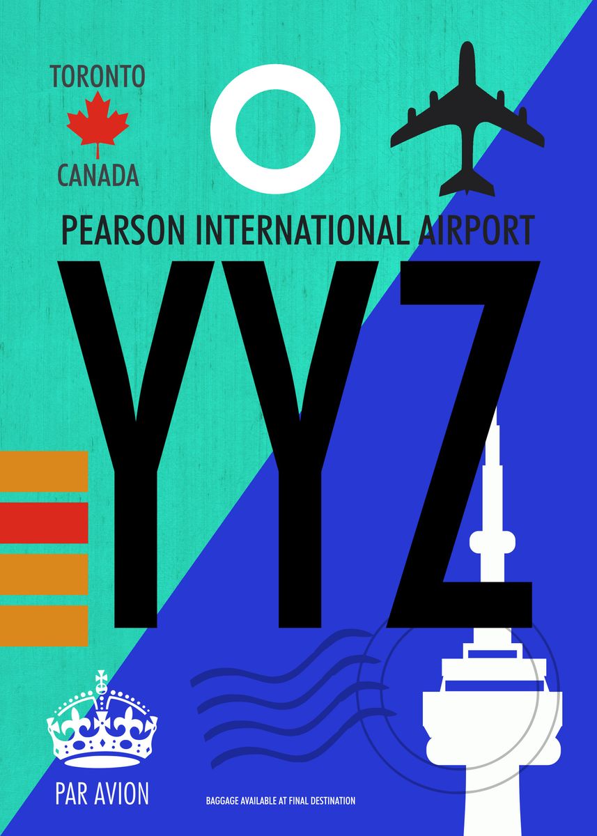 'PEARSON TORONTO YYZ' Poster by Atomic Chinook | Displate