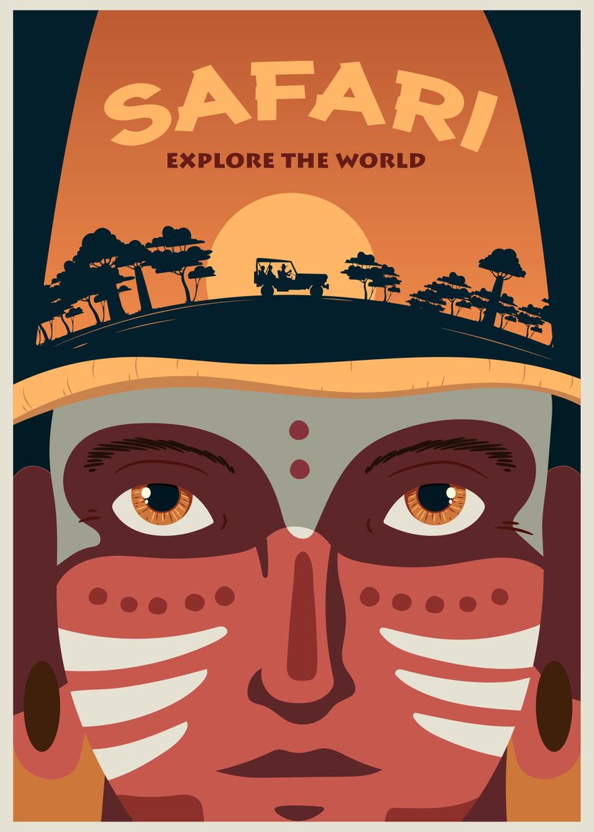 'Safari Sunset Africa' Poster, picture, metal print, paint by to42 ...