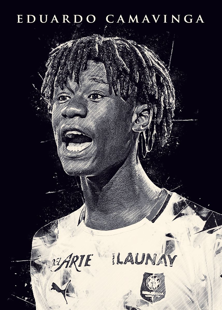 'Eduardo Camavinga' Poster, picture, metal print, paint by The Sulung ...