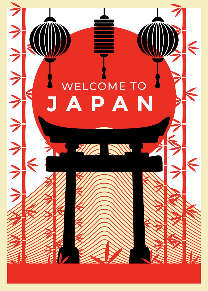 'Welcome To Japan Travel' Poster by to42 | Displate