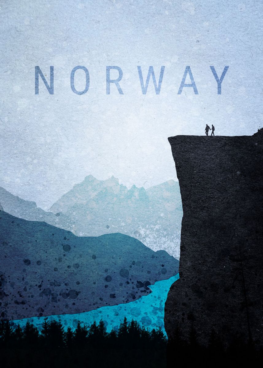 'Norway' Poster, picture, metal print, paint by Linda Rosenau | Displate