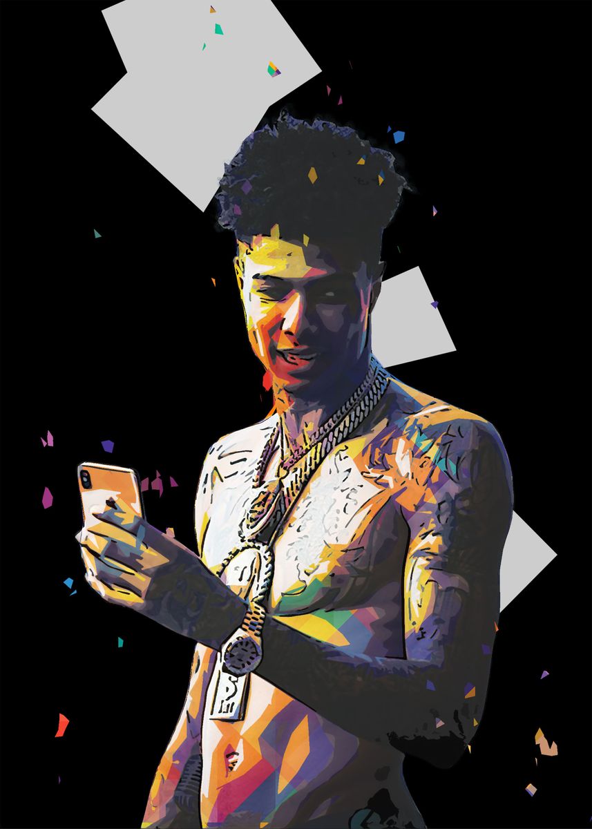 'Blueface' Poster, picture, metal print, paint by OOM TEAM | Displate