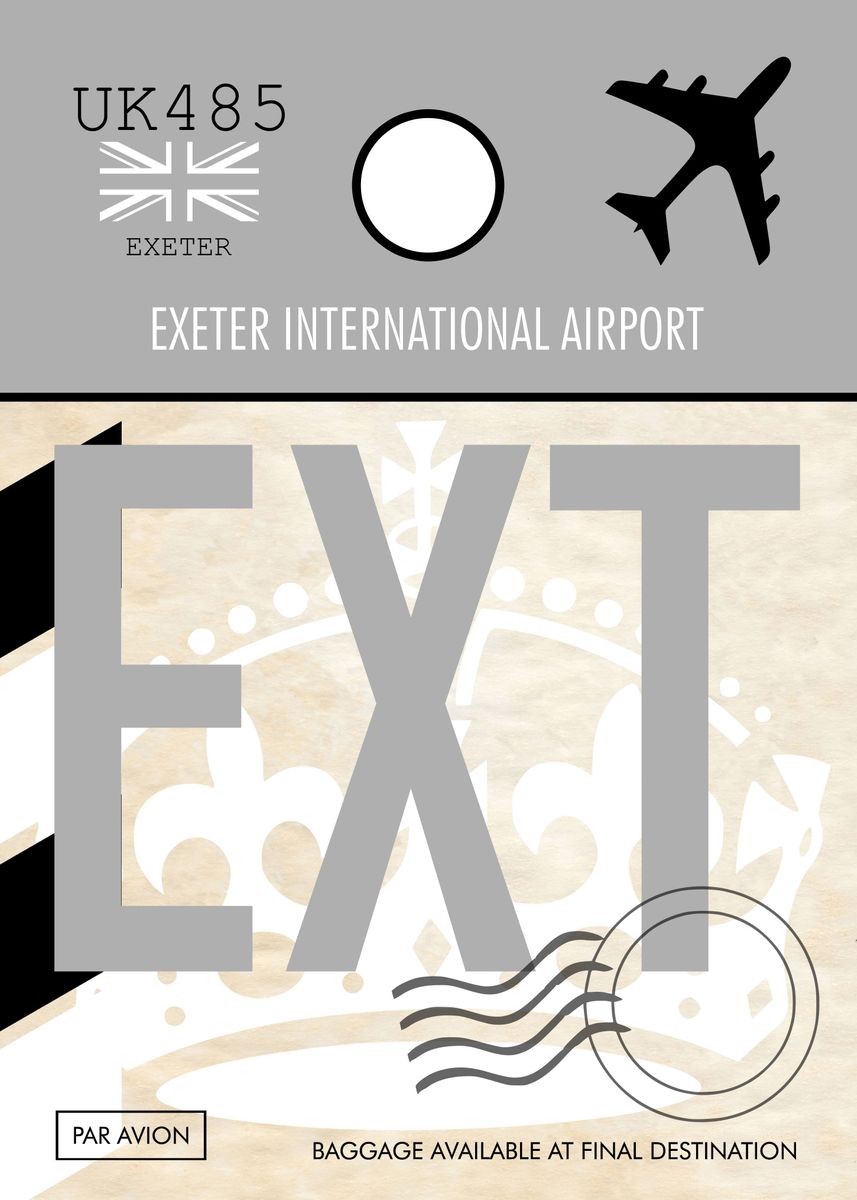 'EXETER AIRPORT EXT' Poster, picture, metal print, paint by Atomic Chinook | Displate