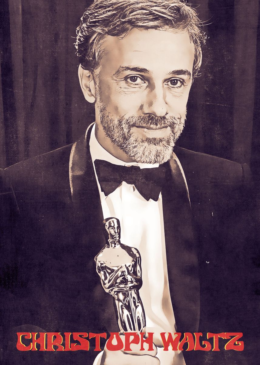 'Christoph Waltz' Poster, picture, metal print, paint by Anxhela Sufa ...