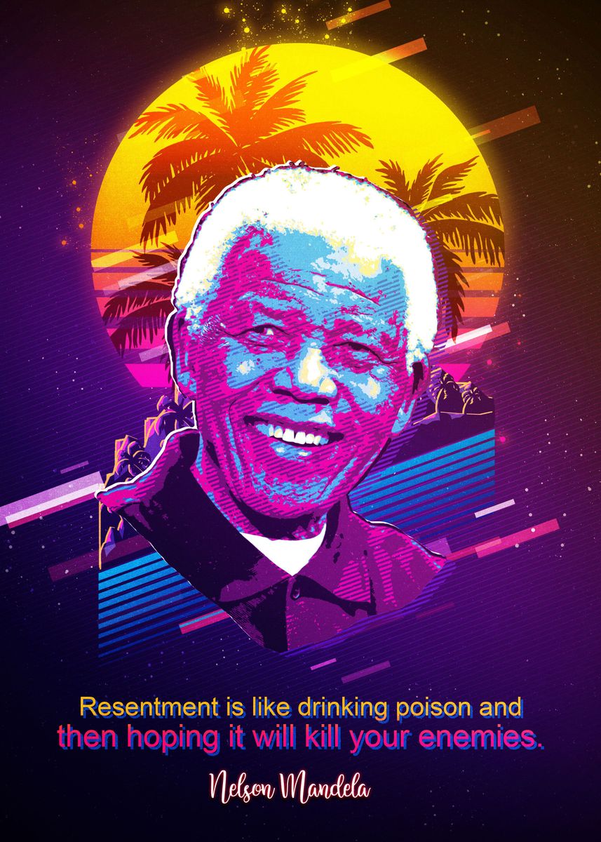 'Quotes Nelson Mandela ' Poster, picture, metal print, paint by The ...