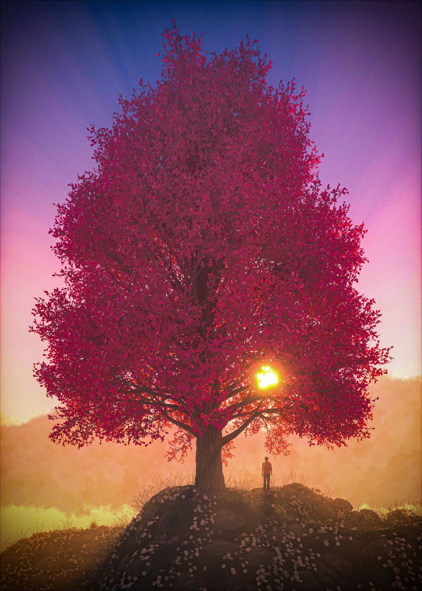 'Alone' Poster, picture, metal print, paint by Peak Emotions | Displate