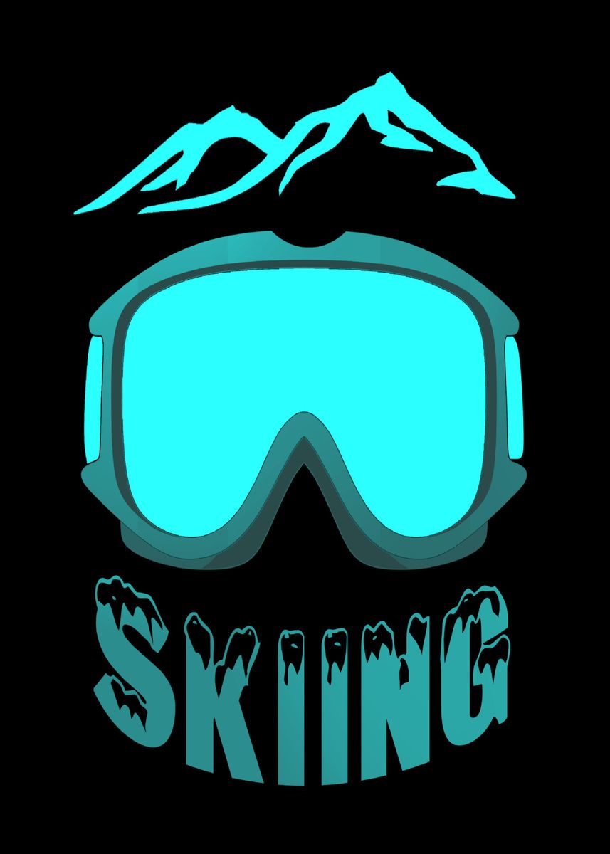 'Ski goggles goggle skier' Poster by sytacdesign | Displate