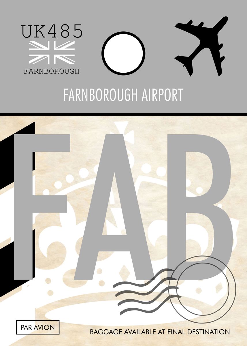 'FARNBOROUGH AIRPORT FAB' Poster by Atomic Chinook | Displate
