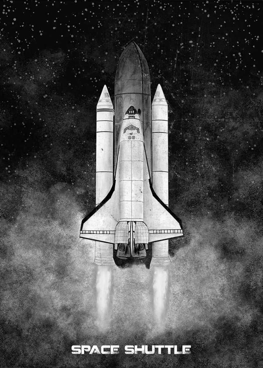 'SPACE SHUTTLE PRINT' Poster, picture, metal print, paint by JAT ...