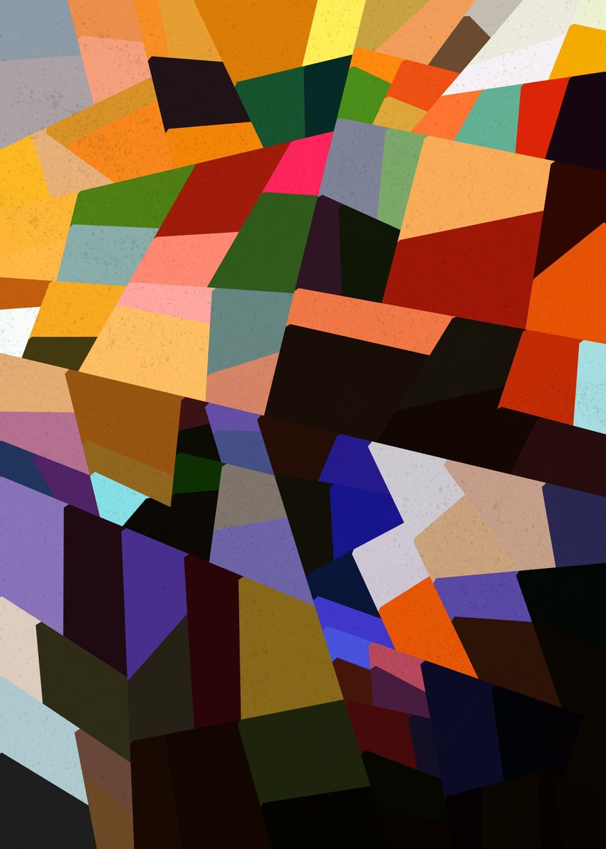 'Abstract Geometric Art' Poster by 1x Merch | Displate