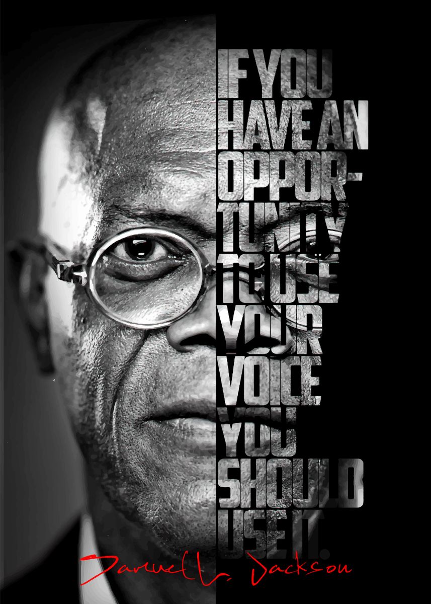 'Samuel L Jackson' Poster, picture, metal print, paint by BnWDesigner ...