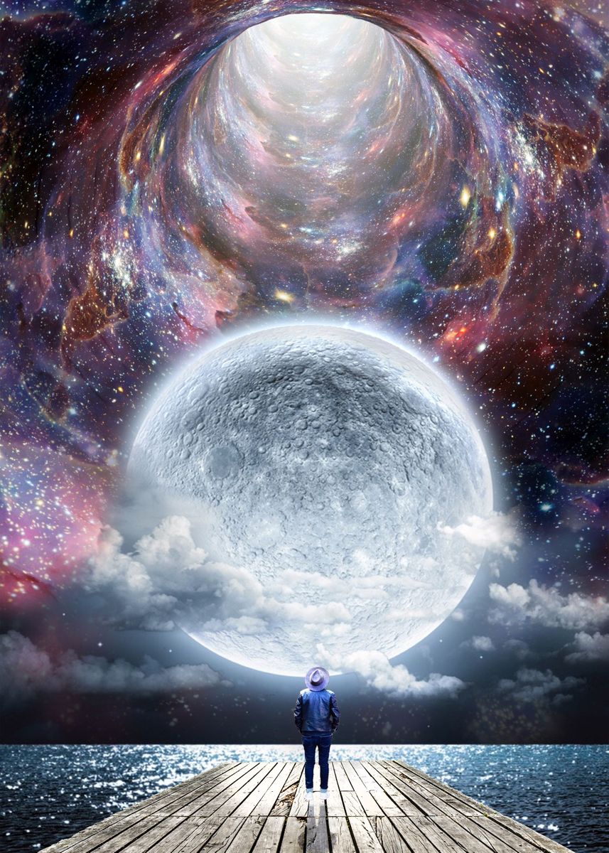 'View through warm hole' Poster, picture, metal print, paint by Milos ...