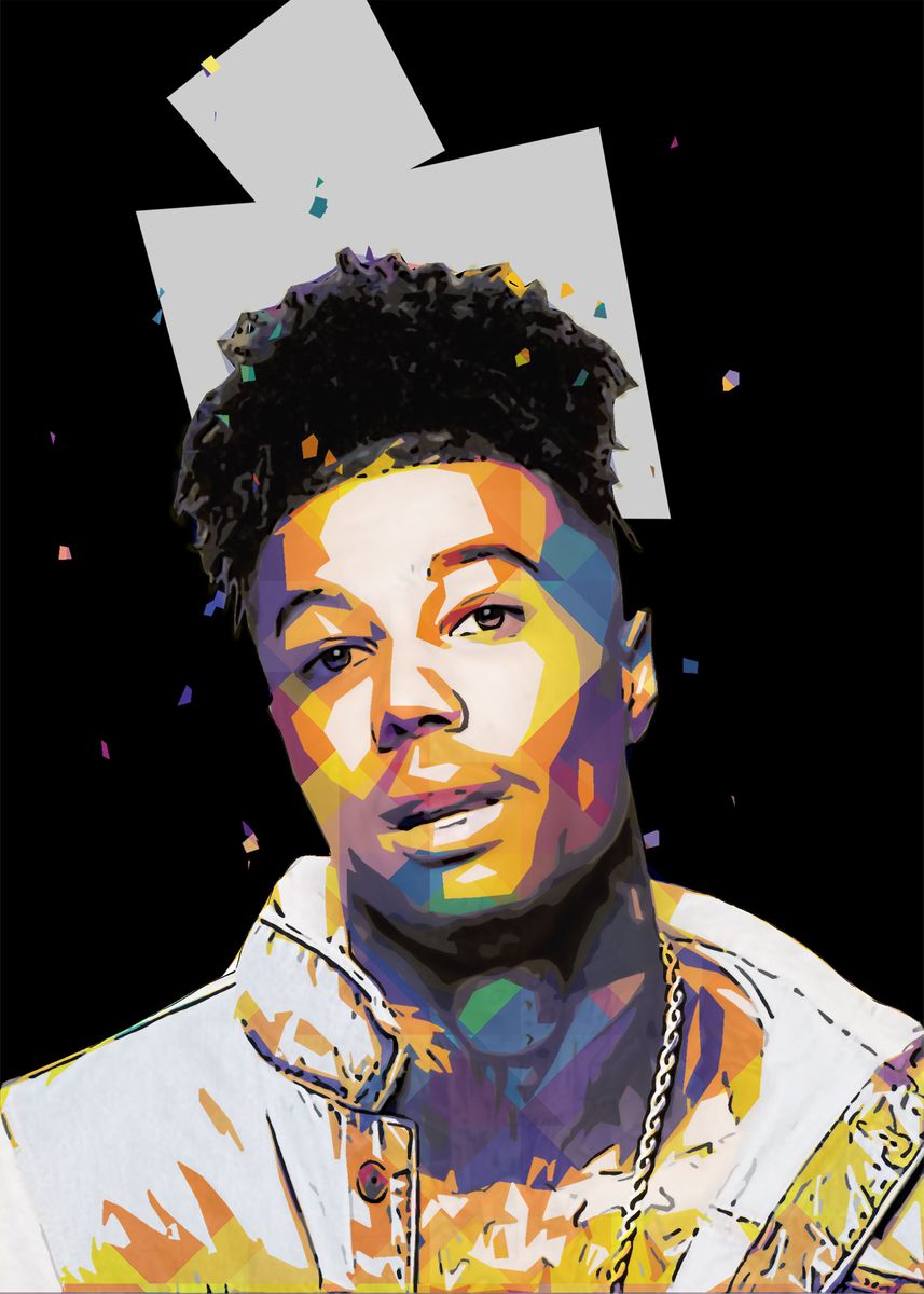 'Blueface' Poster, picture, metal print, paint by OOM TEAM | Displate