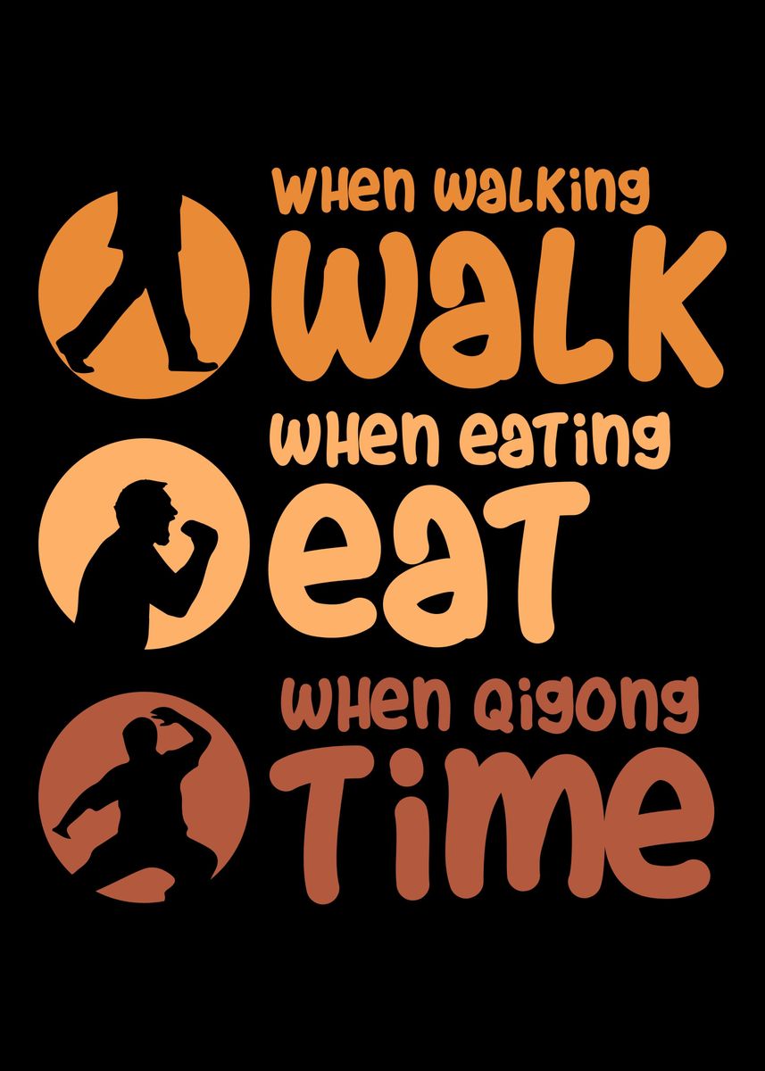 'Qigong Tai Chi Qi Gong' Poster, picture, metal print, paint by ...