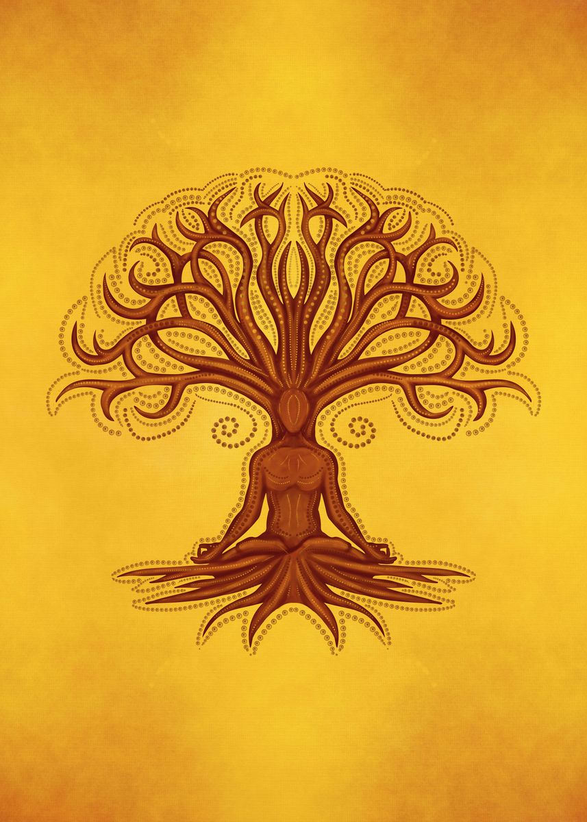 'Kalpavriksha Wishing tre' Poster, picture, metal print, paint by ...