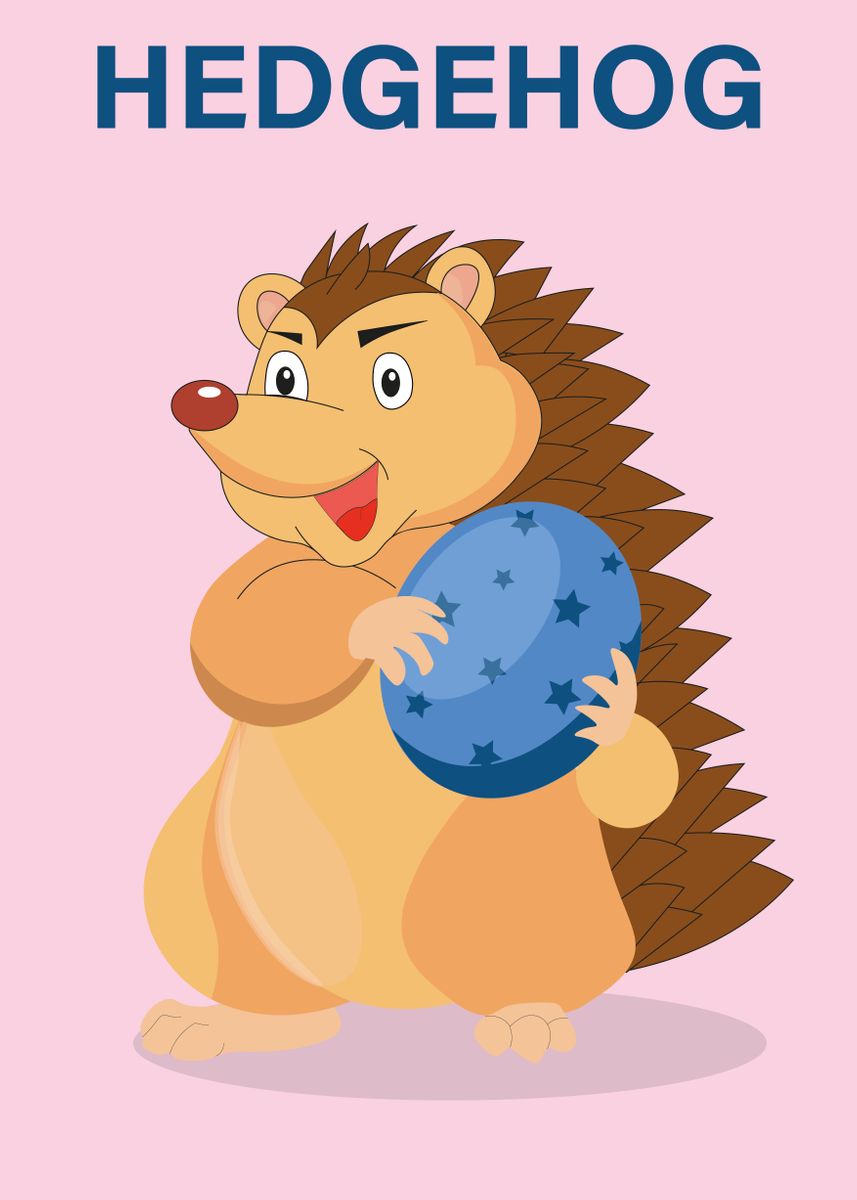 'hedgehog poster' Poster by Clemjst | Displate