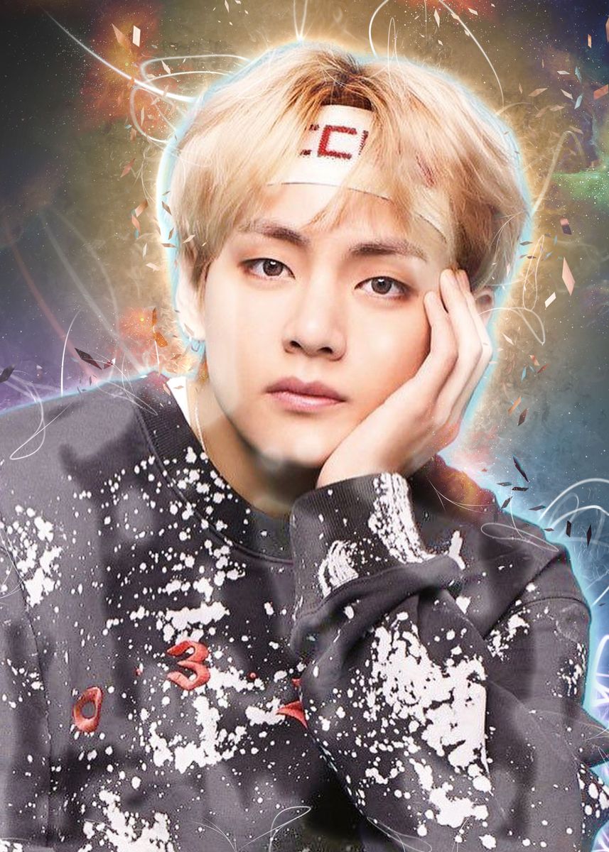 'V BTS' Poster, picture, metal print, paint by Rio Josia | Displate