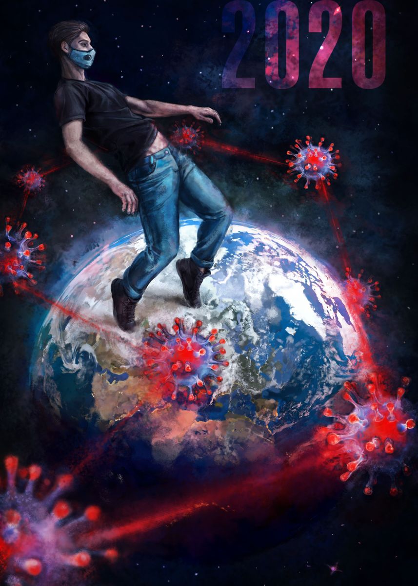 'Stay safe 2020' Poster, picture, metal print, paint by Helena ...