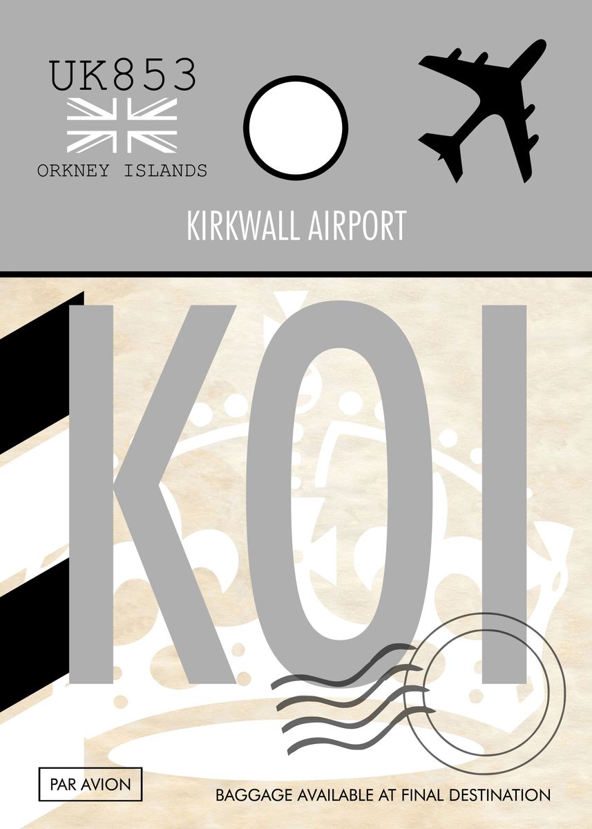 'KIRKWALL AIRPORT KOI' Poster, picture, metal print, paint by Atomic ...