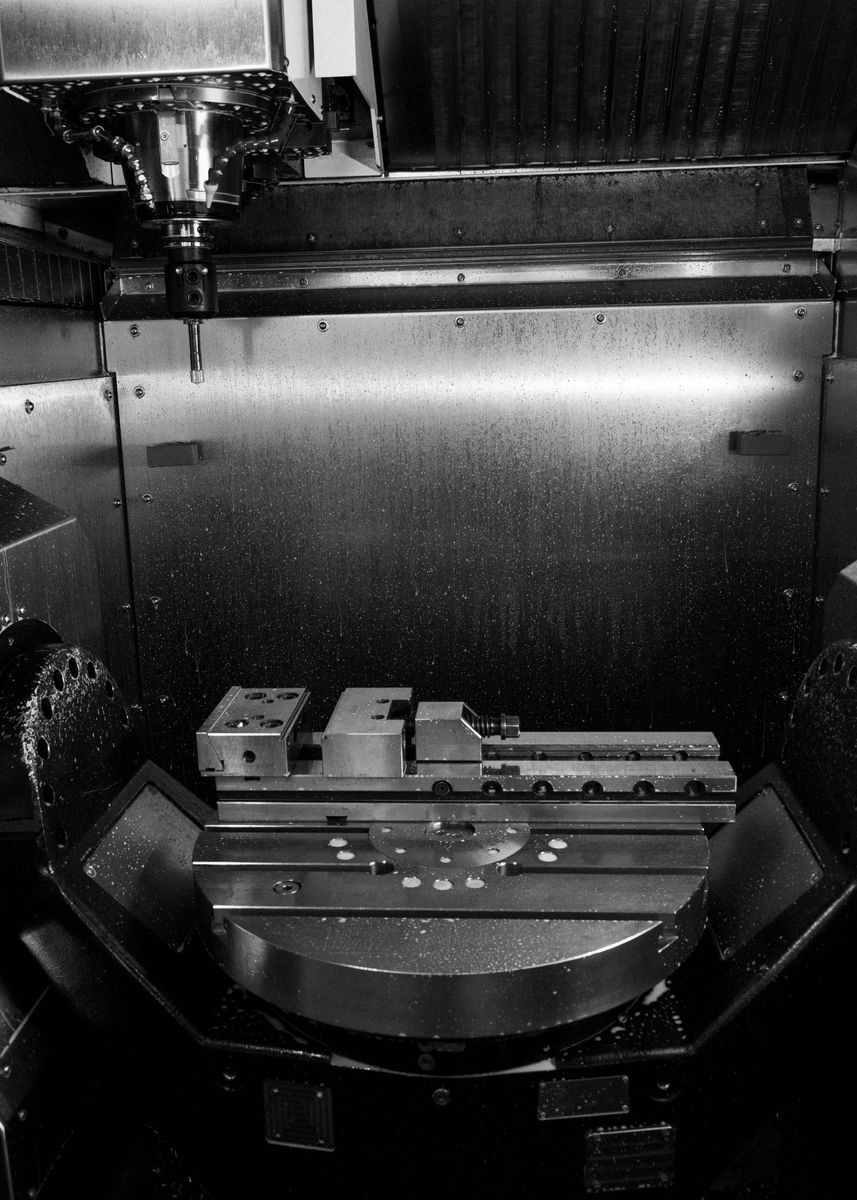 'Black and White CNC' Poster, picture, metal print, paint by Der Drache ...