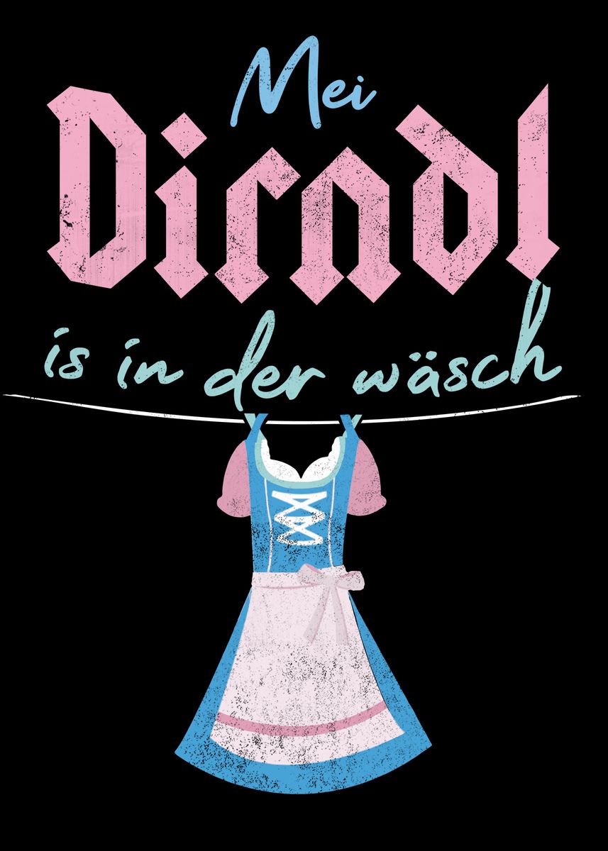 'Dirndl Bavaria Oktoberfest' Poster, picture, metal print, paint by ...