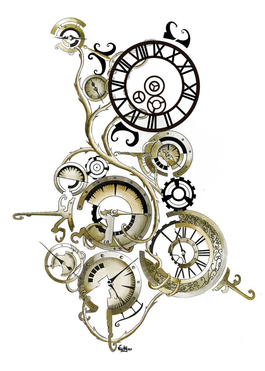 'Time is ticking' Poster, picture, metal print, paint by nuttyyy | Displate