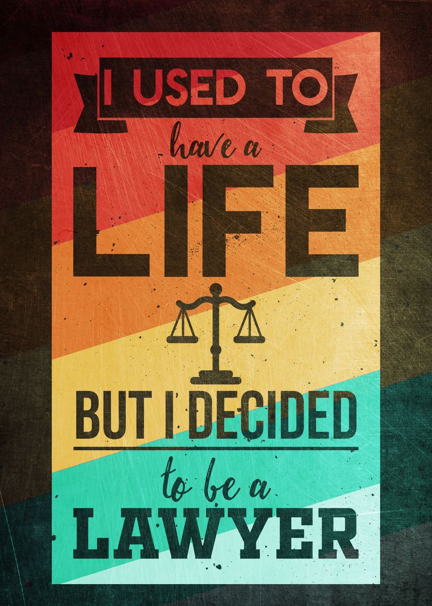 'Lawyer Vintage Retro' Poster, picture, metal print, paint by ...