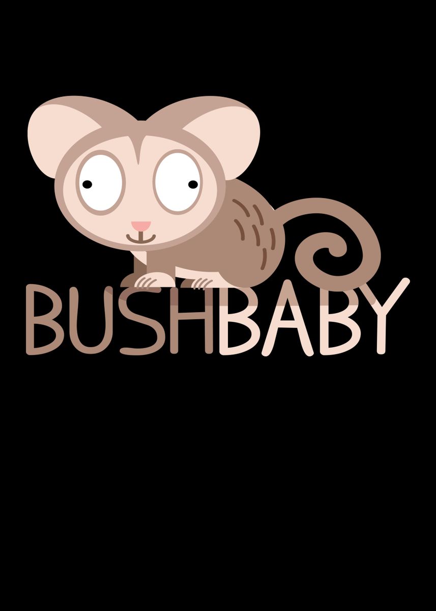 'Bush Baby Galagos Monkey' Poster, picture, metal print, paint by Mooon ...