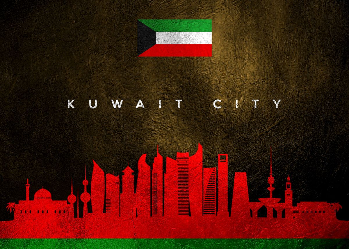 'Kuwait City Skyline' Poster by ABConcepts | Displate