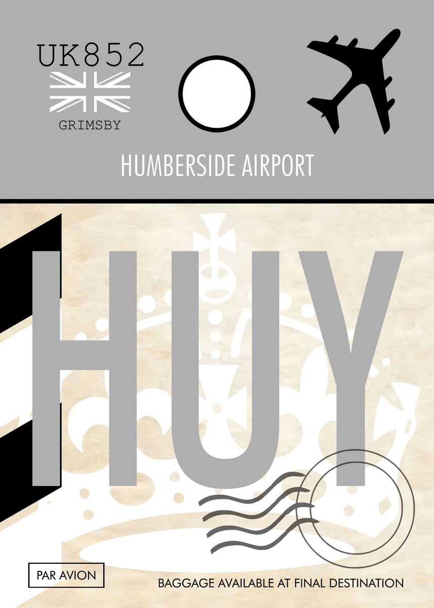 'HUMBERSIDE AIRPORT HUY' Poster, picture, metal print, paint by Atomic ...