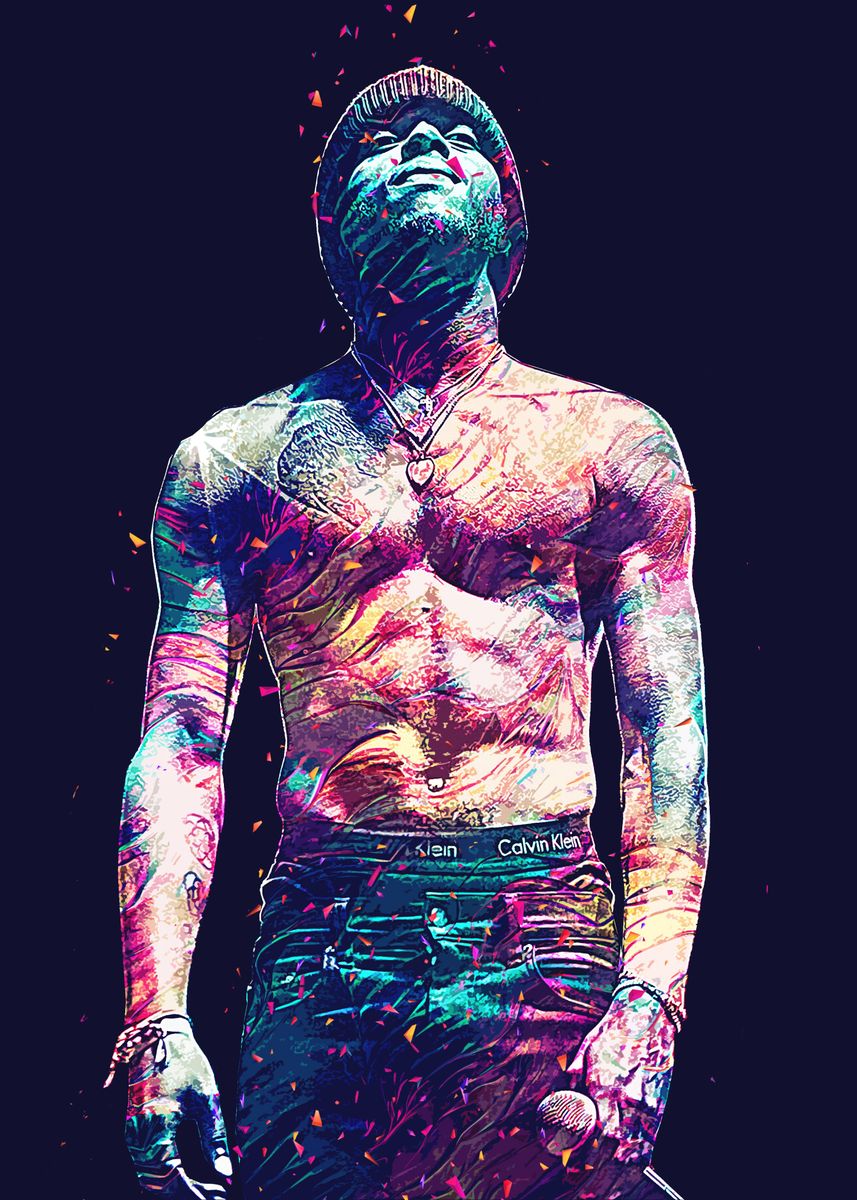 '6lack ' Poster, picture, metal print, paint by ru ke | Displate