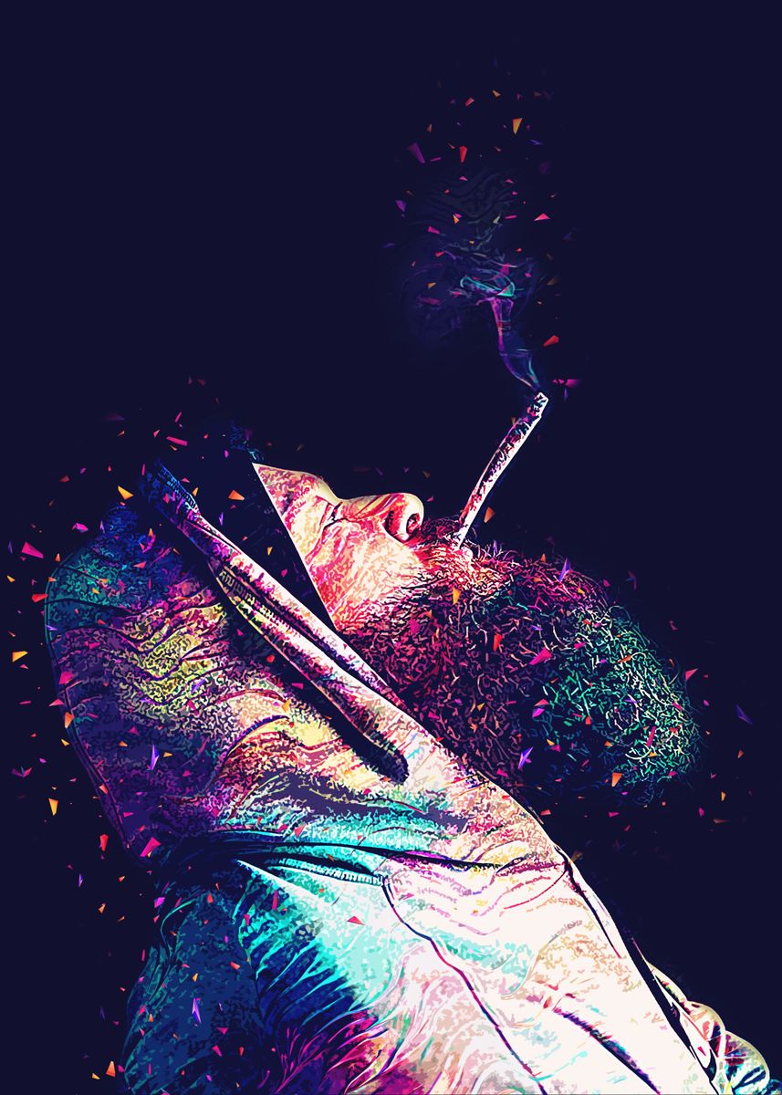 'Action Bronson' Poster, picture, metal print, paint by ru ke | Displate