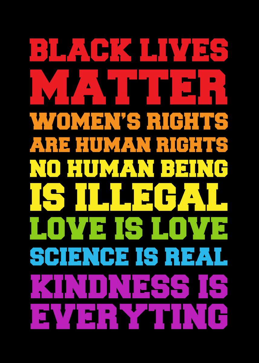 'Black Lives Matter Quote' Poster, picture, metal print, paint by ...