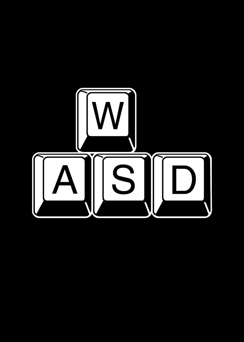 'WASD Keyboard Gaminig' Poster, picture, metal print, paint by ...