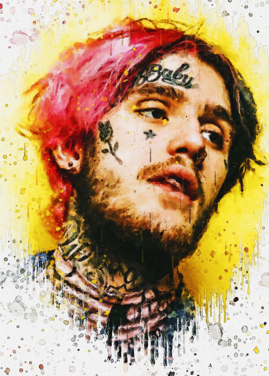 'Lil Peep' Poster, picture, metal print, paint by The Poster | Displate