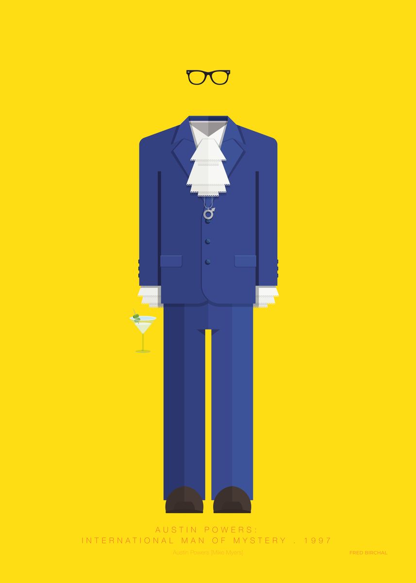 'Austin Powers' Poster, picture, metal print, paint by Fred Birchal ...