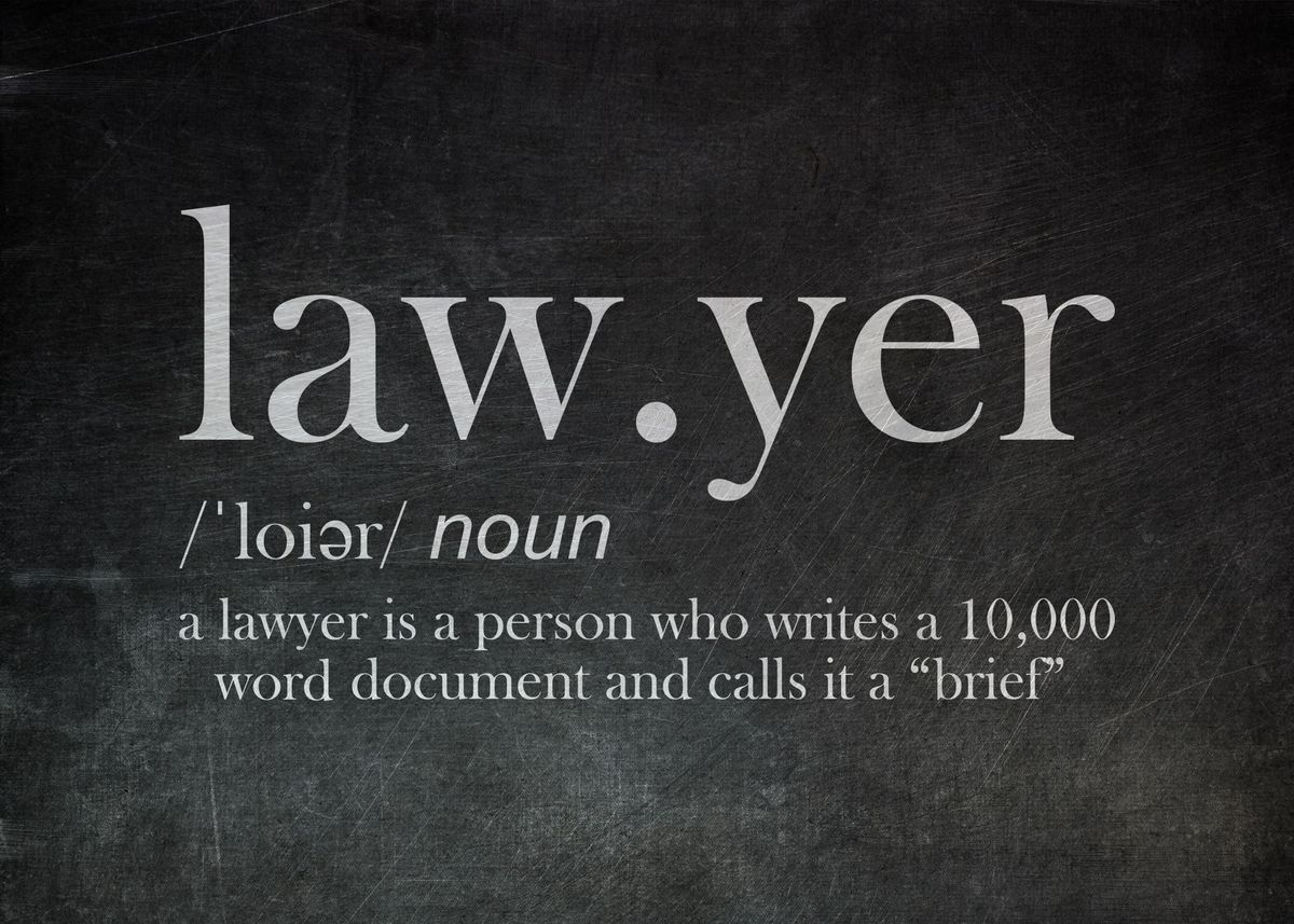 'Lawyer Definition' Poster by PosterWorld | Displate