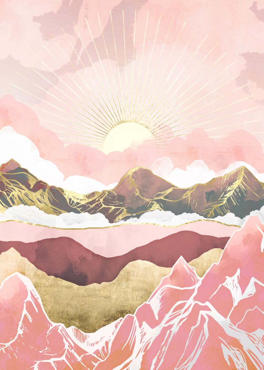 'Summer Sunrise' Poster, picture, metal print, paint by SpaceFrog ...