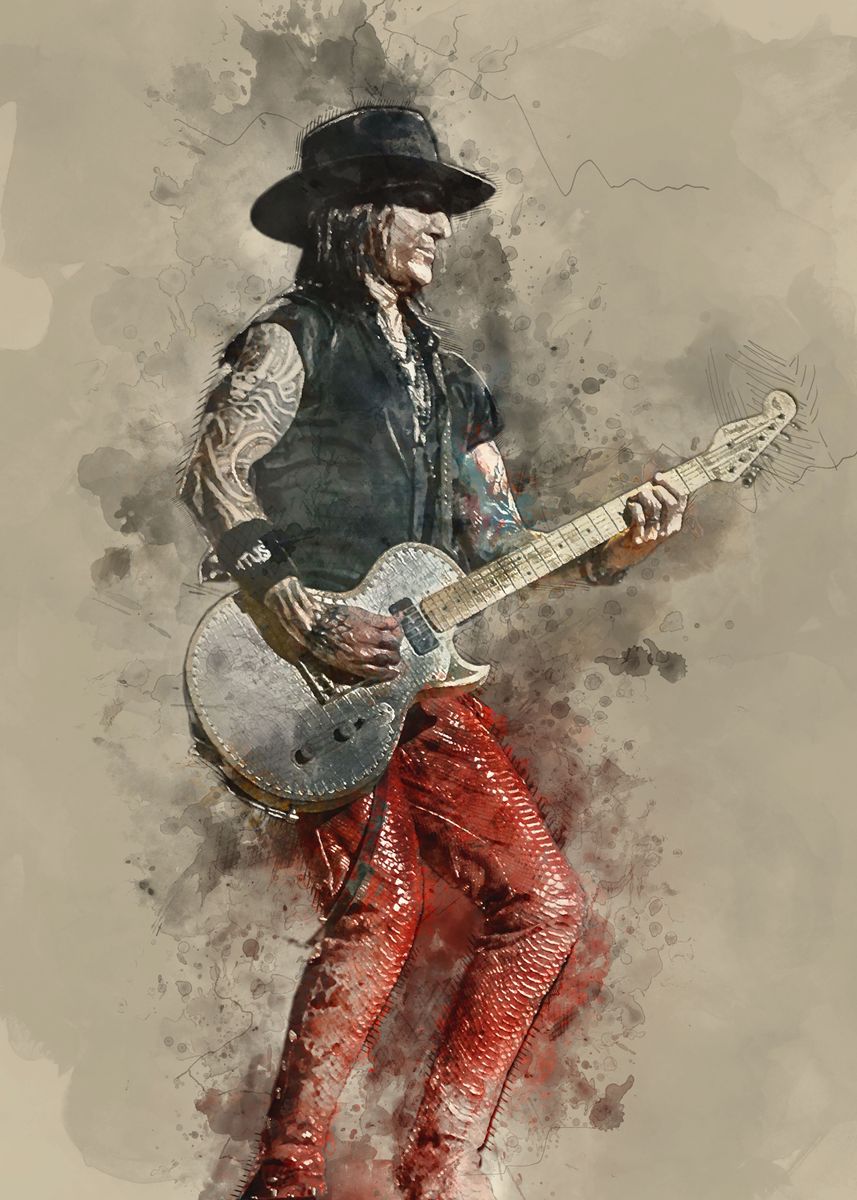 'Richard Fortus' Poster by HISAN TEAM | Displate