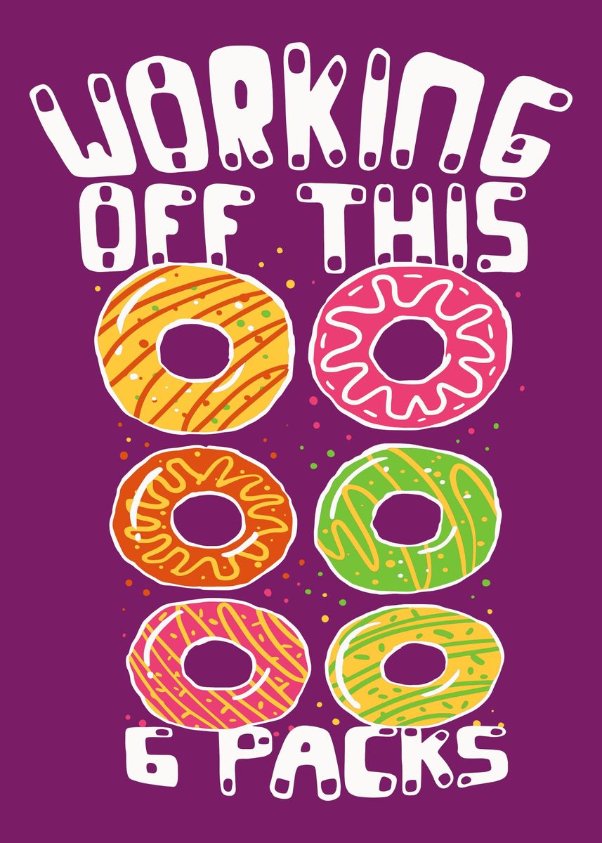 'Funny Donut Gym Lover' Poster by PiolettaArt | Displate