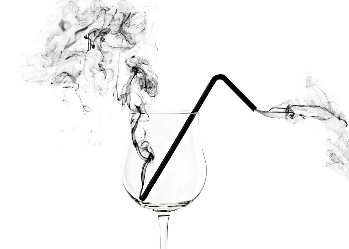 'Smoking Straw' Poster by Marco Moroni | Displate