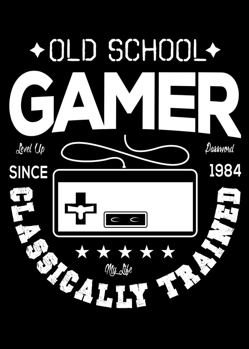 'Old School Gamers' Poster, picture, metal print, paint by ZS C O M M E ...