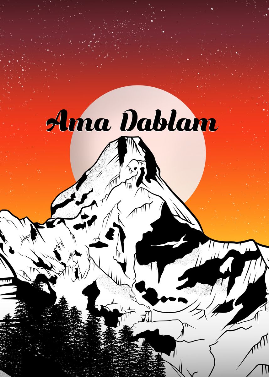 'Ama Dablam' Poster by mailbox disco | Displate
