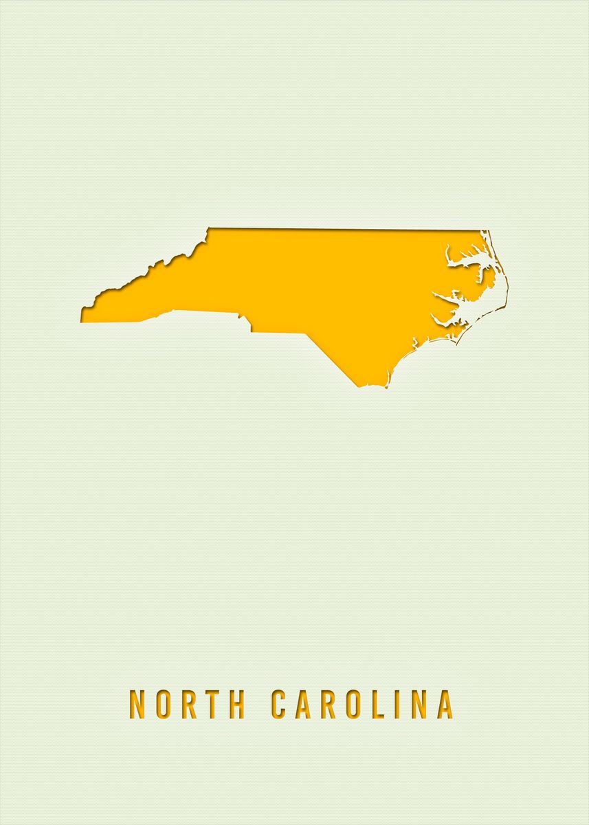 'NORTH CALORINA' Poster, picture, metal print, paint by Zero Nine ...