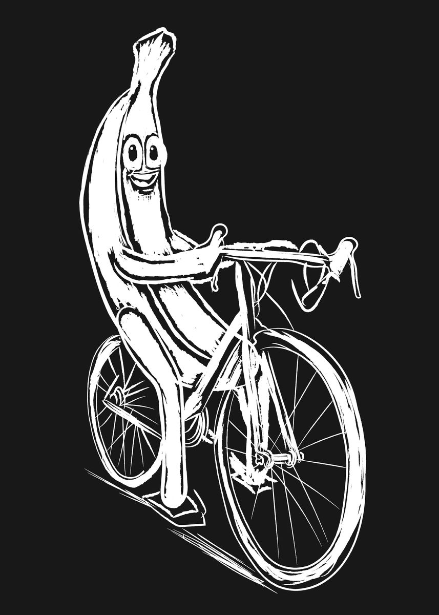 'Banana Bicycle' Poster by HighLevel | Displate