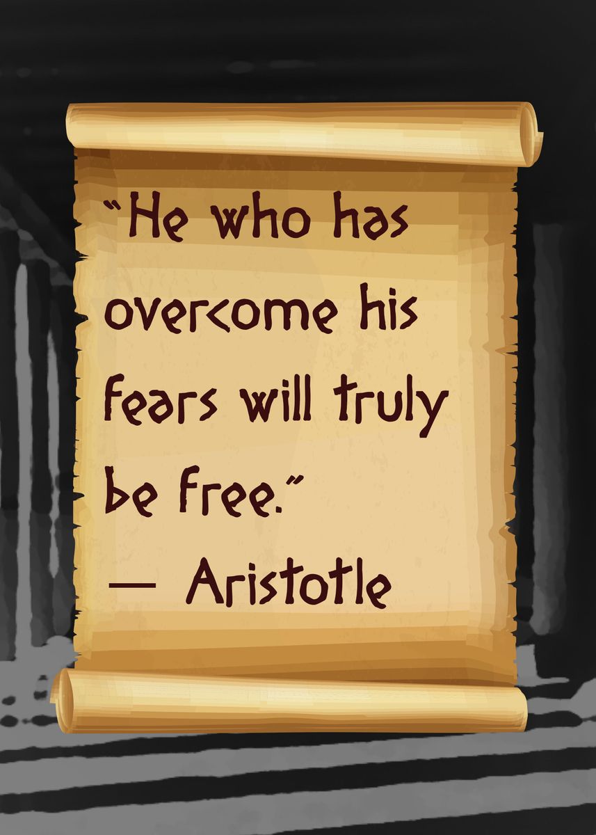 'Aristotle Quote' Poster, picture, metal print, paint by Oliver ...